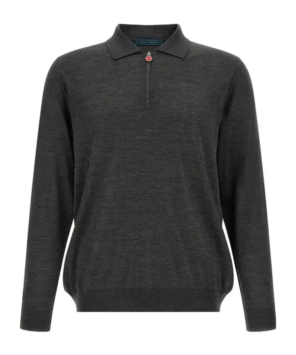 Kiton Half-zip Polo Shirt - Black