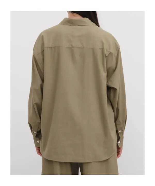 BASERANGE Long Sleeve Shirt With Turn-down Collar