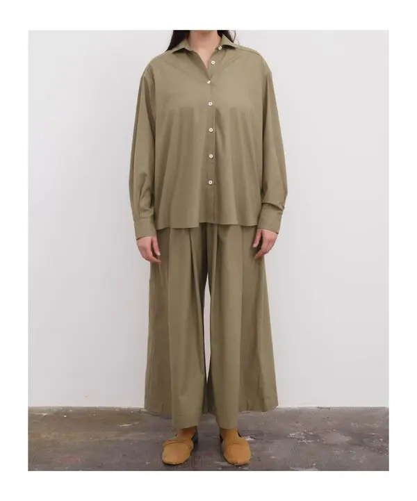 BASERANGE Long Sleeve Shirt With Turn-down Collar