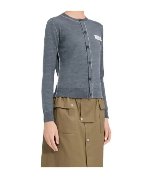 MAISON MARGIELA Button-front Wool-blend Knit Cardigan