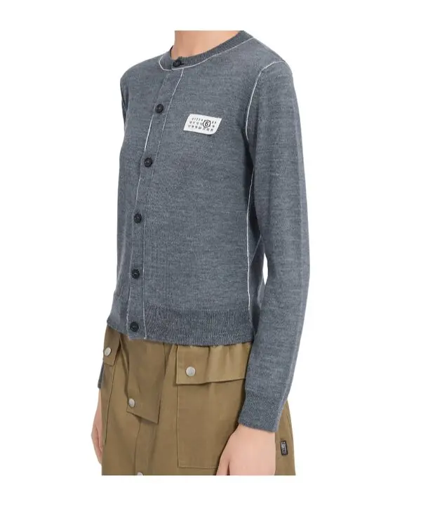 MAISON MARGIELA Button-front Knit Cardigan - Grey