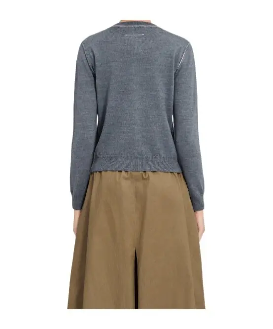 MAISON MARGIELA Button-front Knit Cardigan - Grey