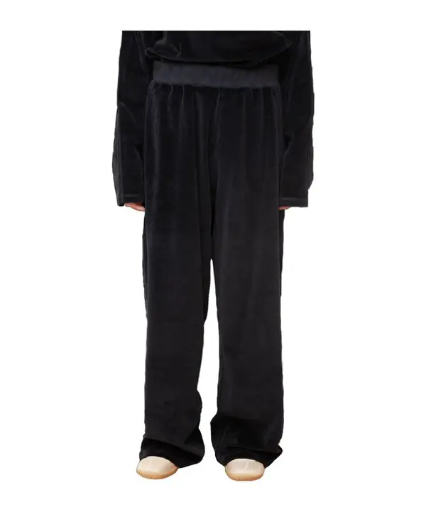 BASERANGE Elastic Waistband Casual Pants - Black