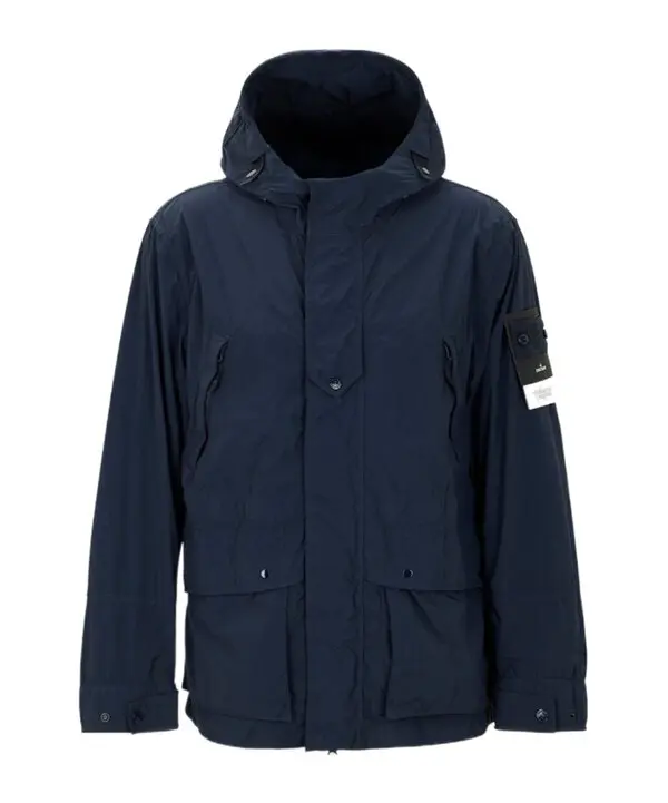 Stone Island Long Sleeve Jacket With Hood And Multiple Pockets