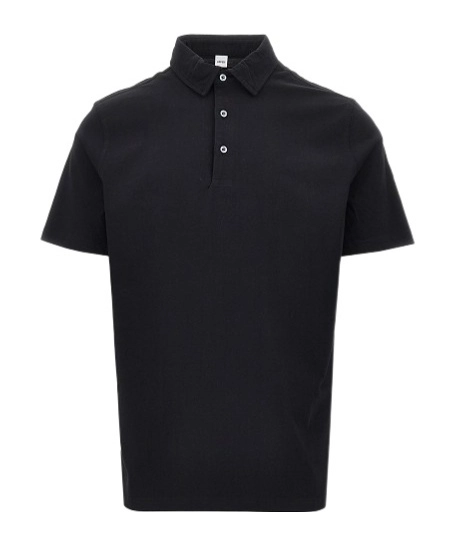 Aspesi Button-front Short-sleeve Polo Shirt - Black