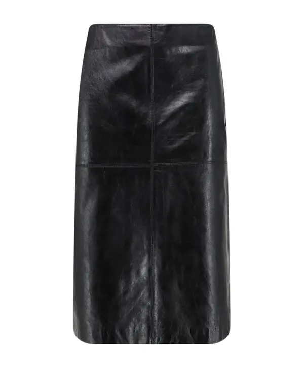 Soeur Leather Skirt With A Zipper