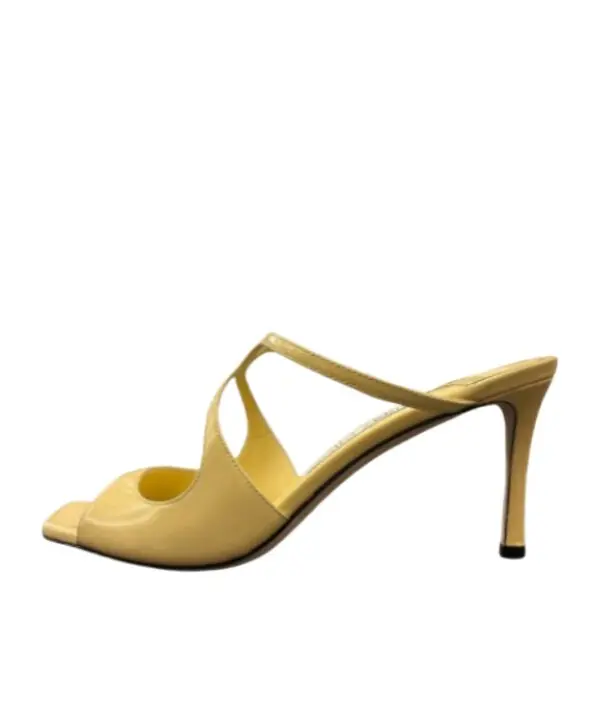 JIMMY CHOO Patent Leather Stiletto Slingbacks - Corn