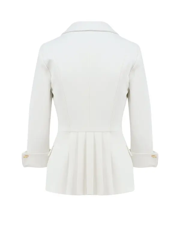 Elisabetta Franchi Double-breasted Blazer In Stretch Crêpe