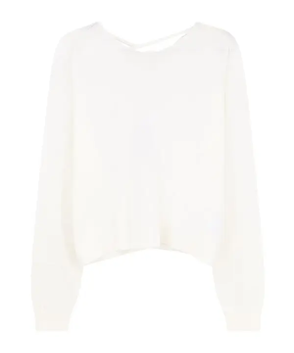 Aspesi Lace-up Detail Sweater - White
