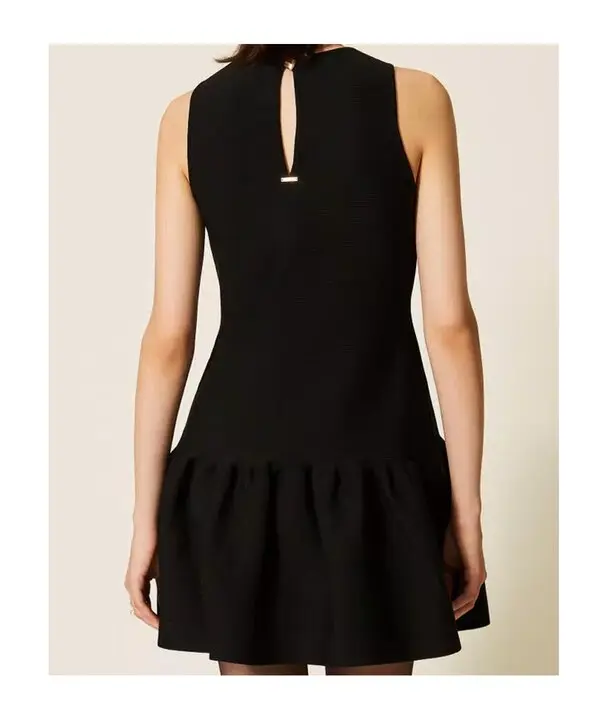 TWINSET Sleeveless Ruffled Hem Dress