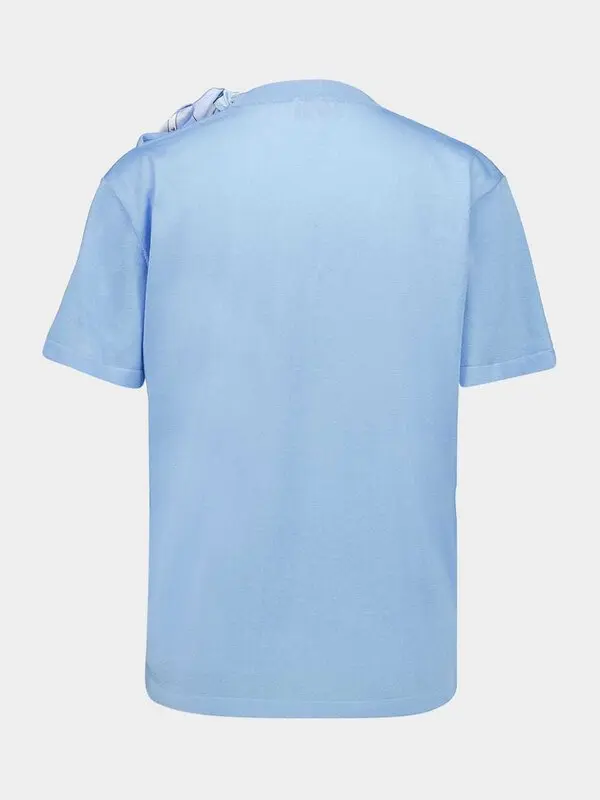 Emilio Pucci Round Neck Short Sleeve T-shirt With Scarf Detail