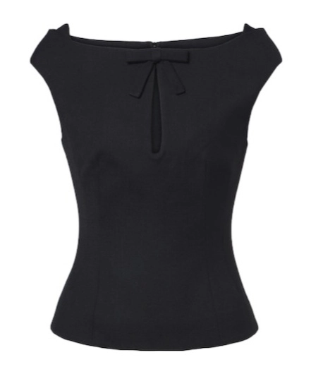 SHUSHU/TONG Bow-detail Off-shoulder Top - Black