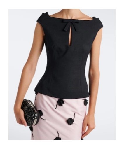 SHUSHU/TONG Off-shoulder Bow Detail Top