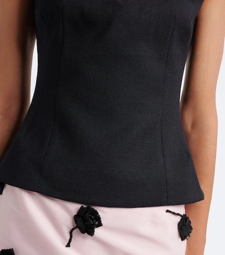 SHUSHU/TONG Off-shoulder Bow Detail Top