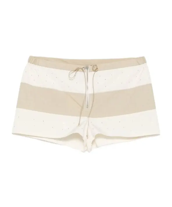 Paloma Wool Zurriola Rhinestone-embellished Shorts - Ivory