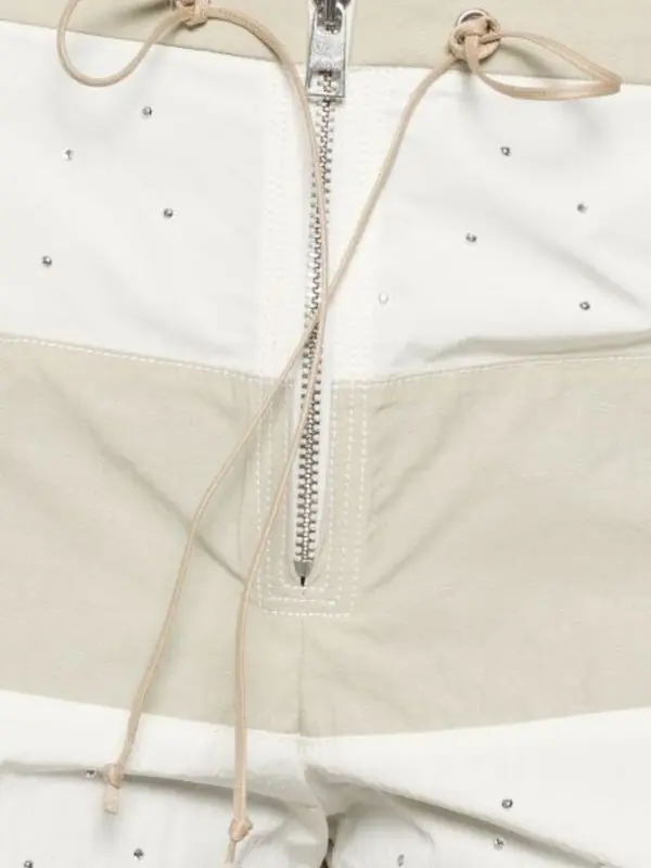 Paloma Wool Zurriola Rhinestone-embellished Striped Shorts