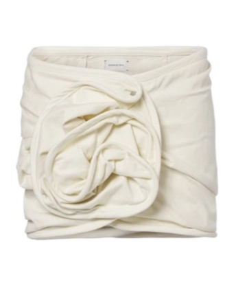 Magda Butrym Floral Knit Mini Skirt - White