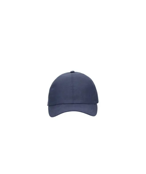 Borsalino Hiker Linen Baseball Cap - Navy Blue
