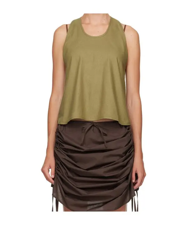 BASERANGE Sleeveless Round Neck Top