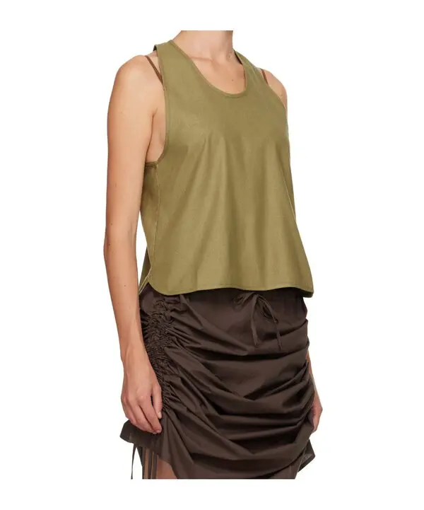 BASERANGE Sleeveless Round Neck Top