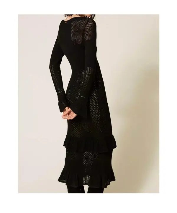 TWINSET Knitted Ruffle Dress