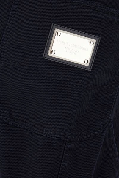 Dolce & Gabbana Logo Plaque Straight Leg Pants