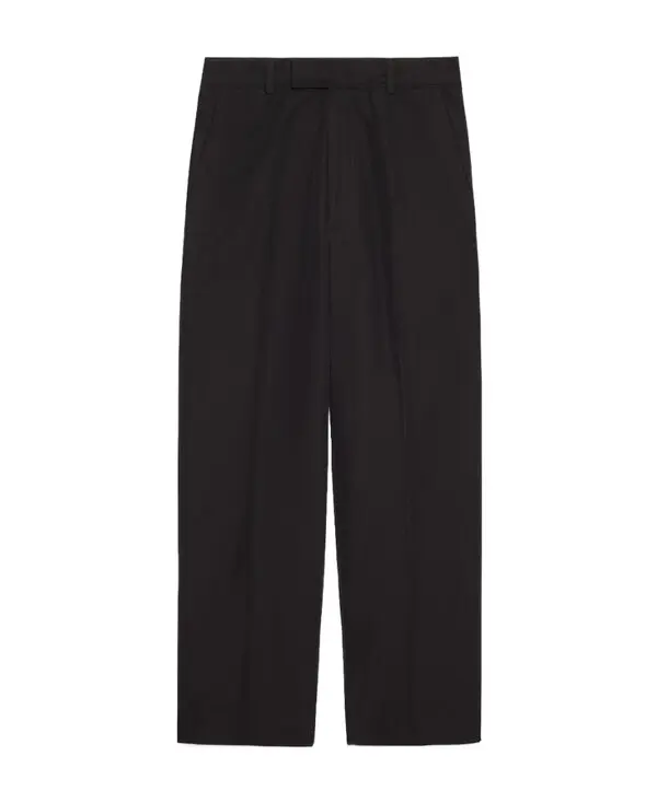 Gucci Straight Leg Cropped Poplin Chino Trousers