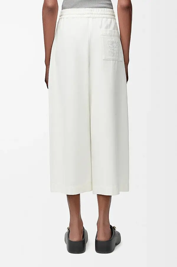 Loewe Cropped Trousers In Denim