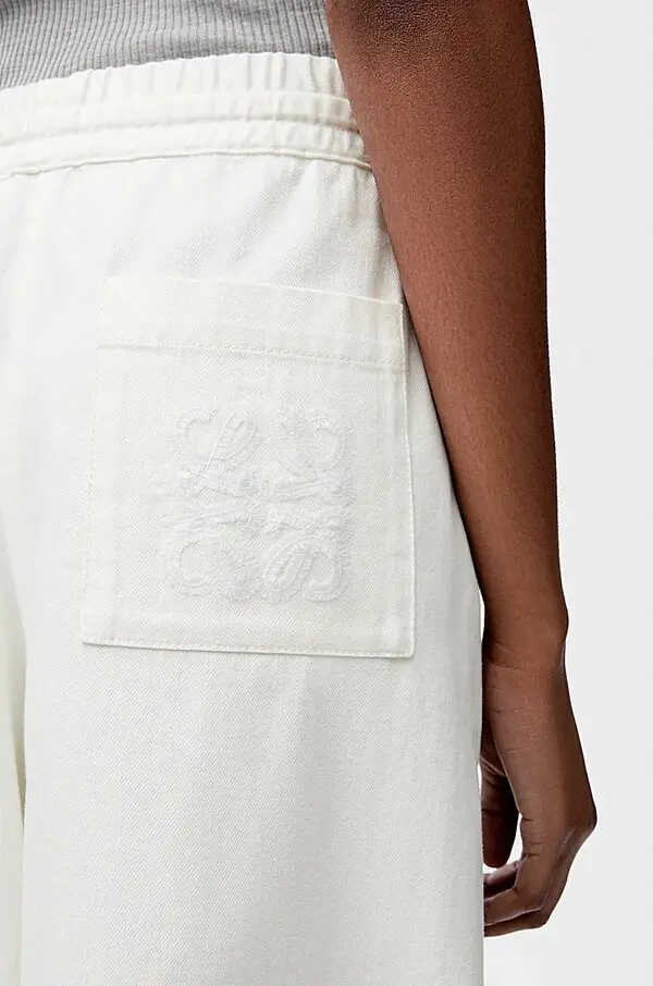 Loewe Cropped Trousers In Denim