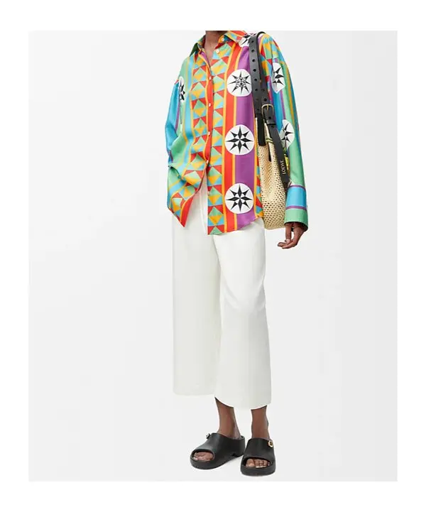 Loewe Cropped Trousers In Denim