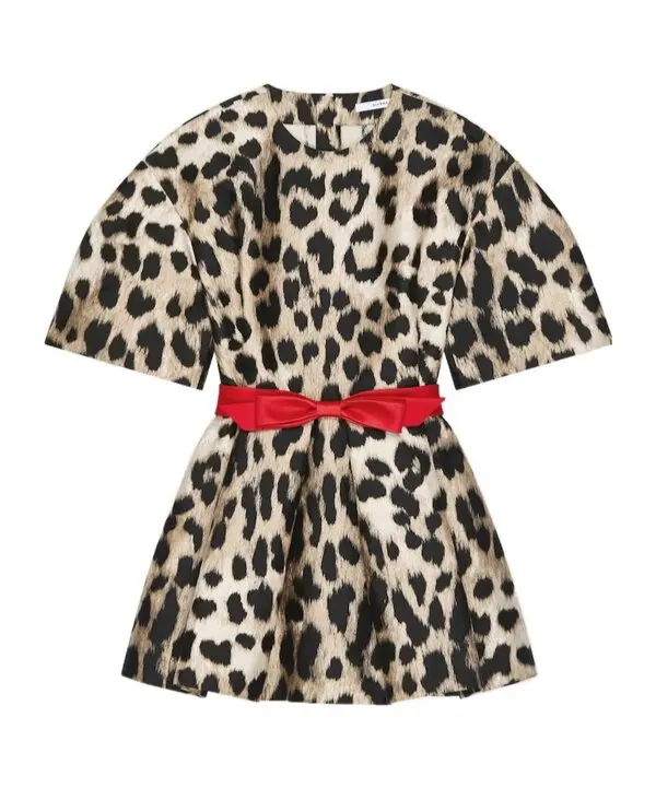 Givenchy Cocoon Mini Dress In Leopard Jacquard - Beige
