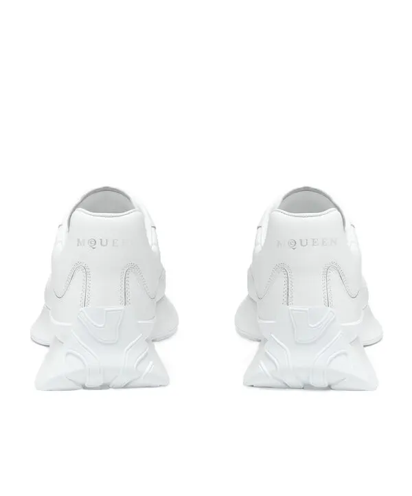 Alexander McQueen Logo-embossed Chunky Leather Sneakers - White