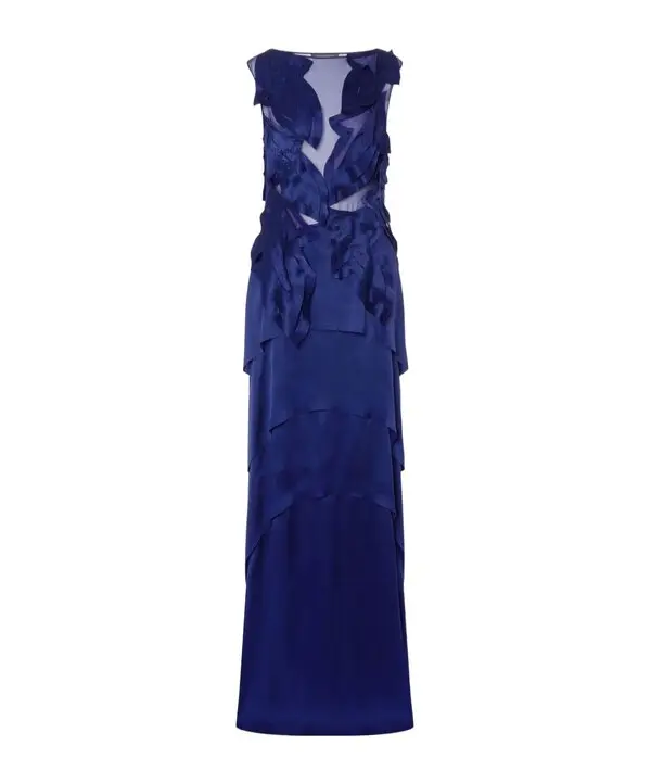 Alberta Ferretti Long Satin Dress