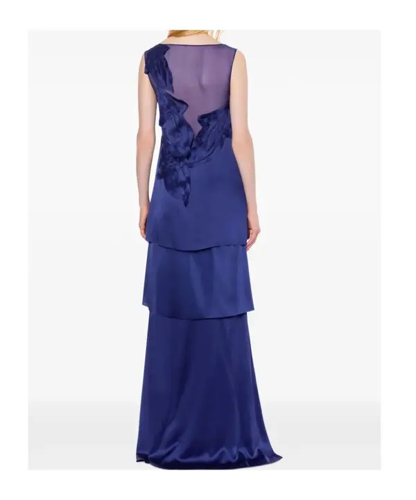 Alberta Ferretti Long Satin Dress