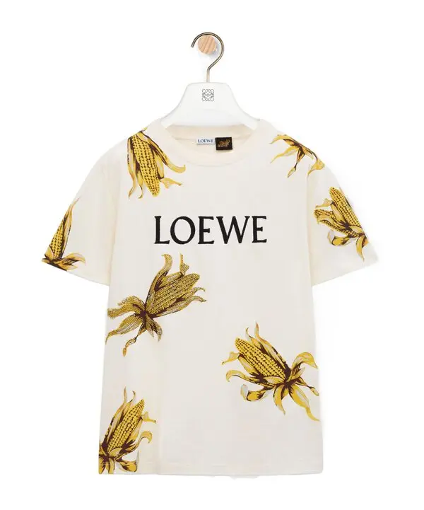 Loewe Embellished T-shirt In Cotton - White