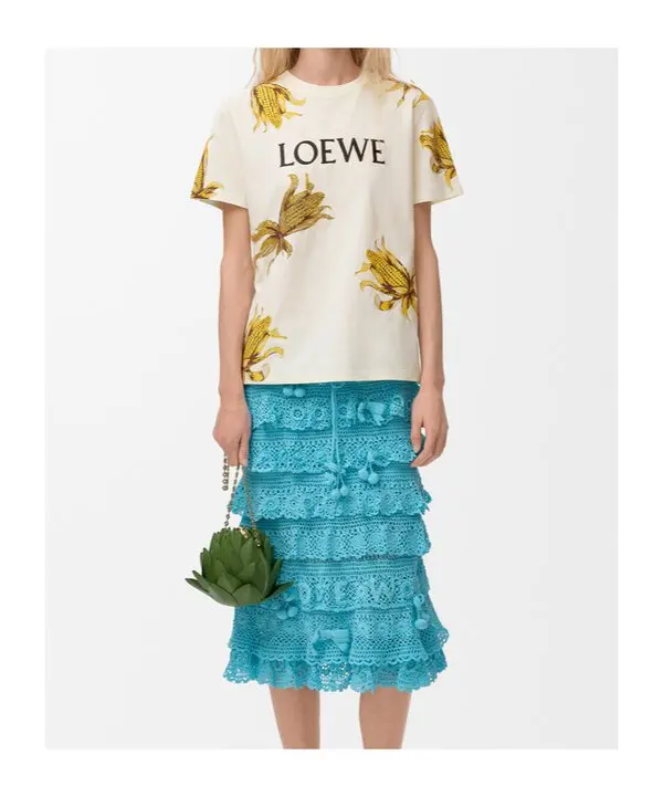 Loewe Corn Print Cotton T-shirt