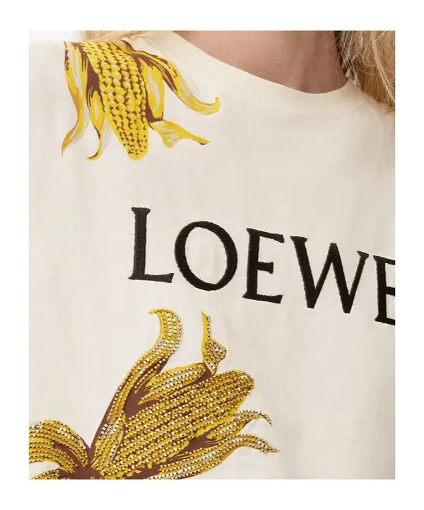 Loewe Corn Print Cotton T-shirt