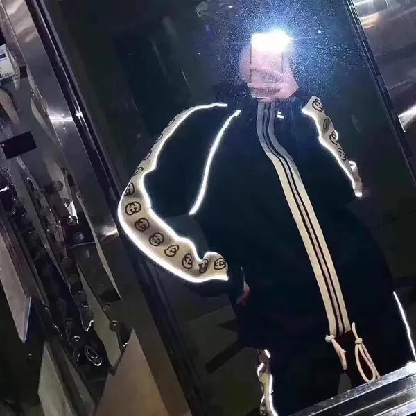 Gucci Gg Print Trim Zipped Jacket