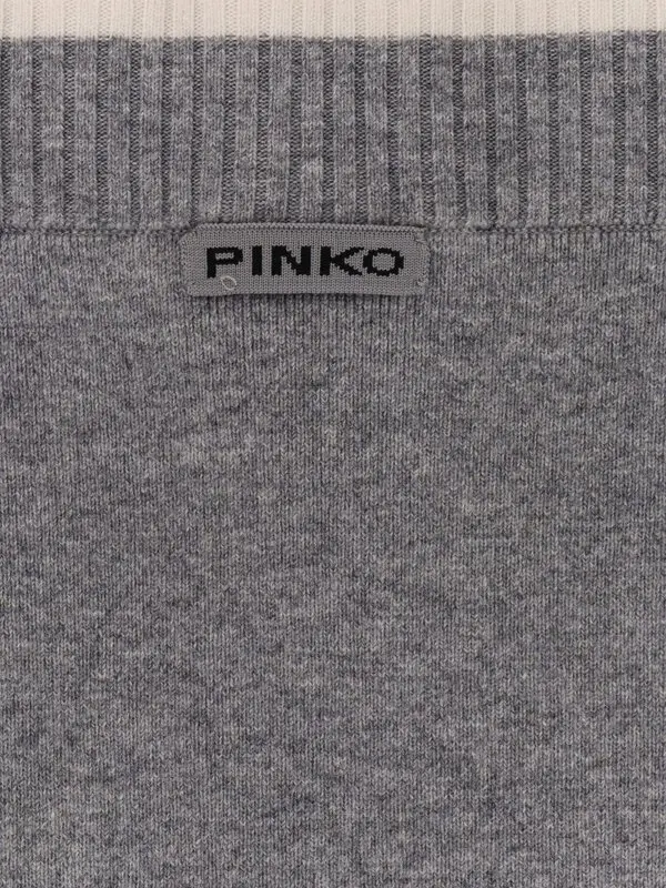 Pinko Nuova Guinea Logo Patch Knitted Midi Skirt