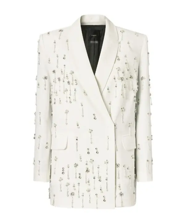Pinko Embellished Blazer - White