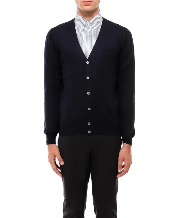 GRAN SASSO V-neck Cardigan - Black