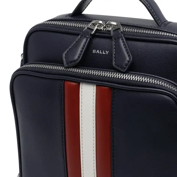 Bally Logo Printed Zip-up Messenger Bag