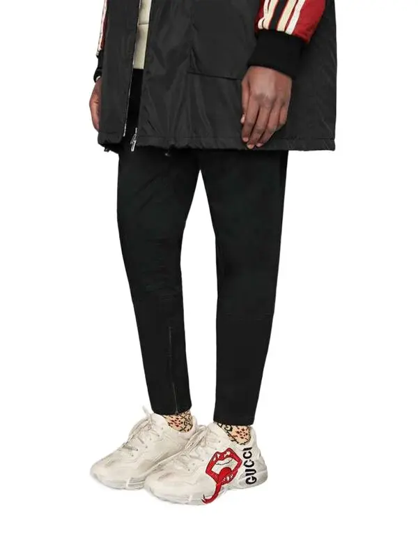 Gucci Rhyton Sneakers With Lip Print - Nude