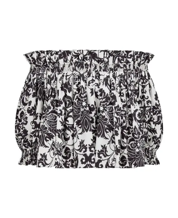 Dior All-over Printed Off-shoulder Top - Black