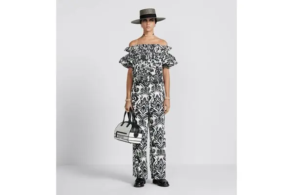 Dior Off-shoulder Printed Top