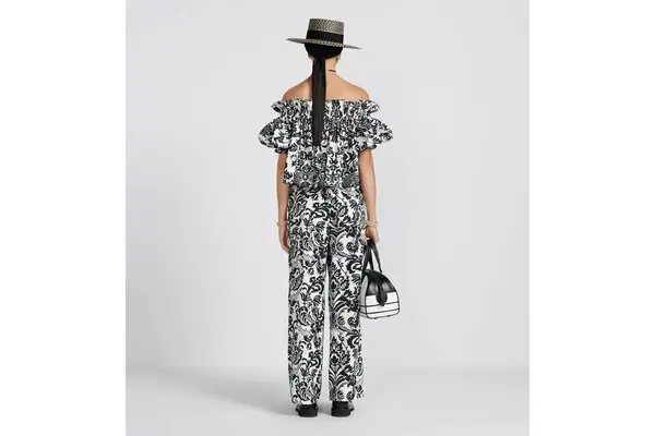 Dior Off-shoulder Printed Top