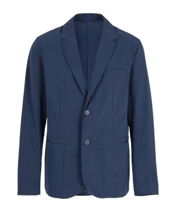 Armani Exchange Single-breasted Blazer - Navy Blue