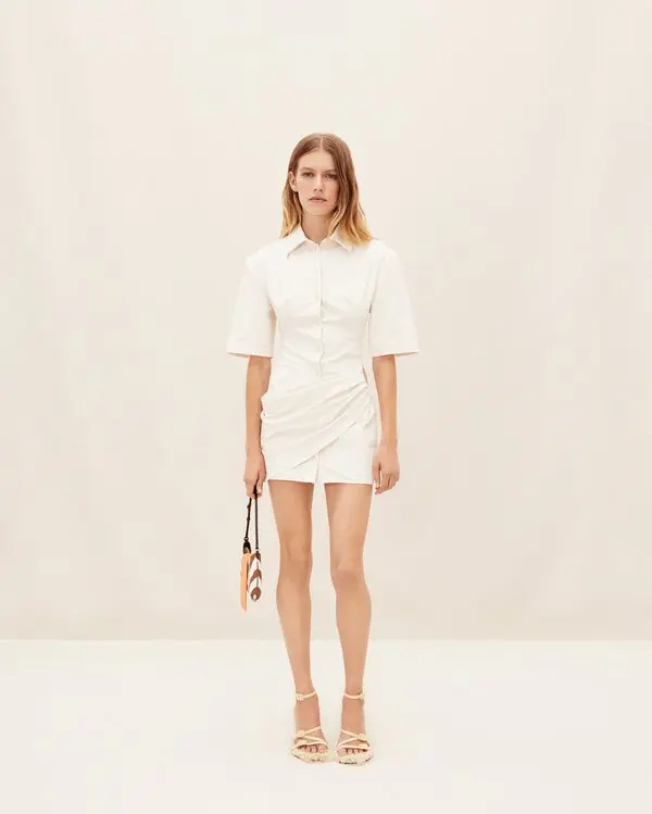 Jacquemus Draped Mini Shirt Dress