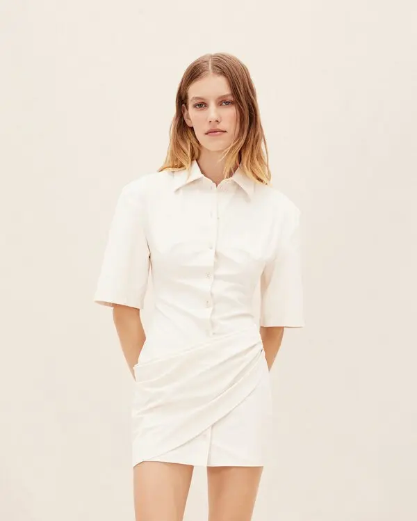 Jacquemus Draped Mini Shirt Dress