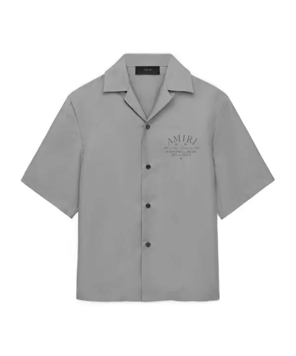 Amiri Logo Printed Short-sleeved Shirt - Grey